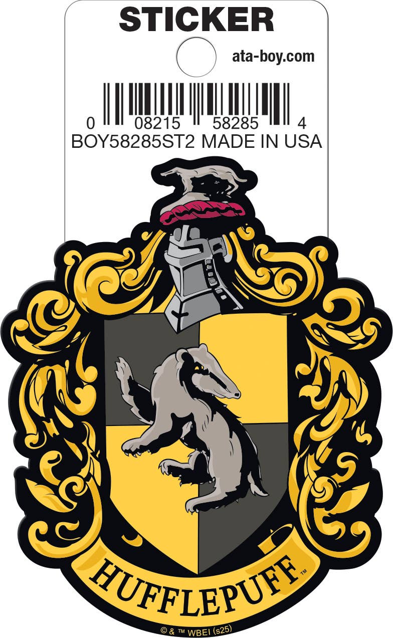 Harry Potter Hufflepuff Crest Die Cut Sticker – Replay Toys LLC