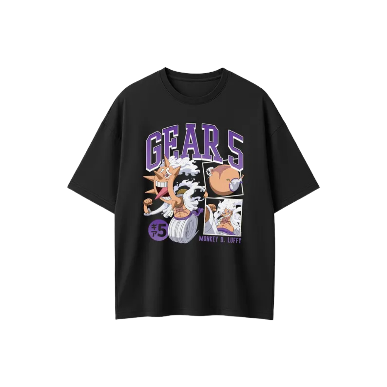 One Piece Luffy Gear 5 Shirt – Anime Action Pose Tee – Replay Toys LLC